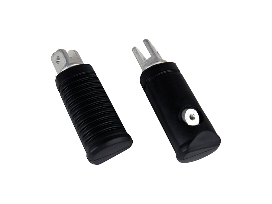 Round Style Driver Footpeg Set Natural Alloy