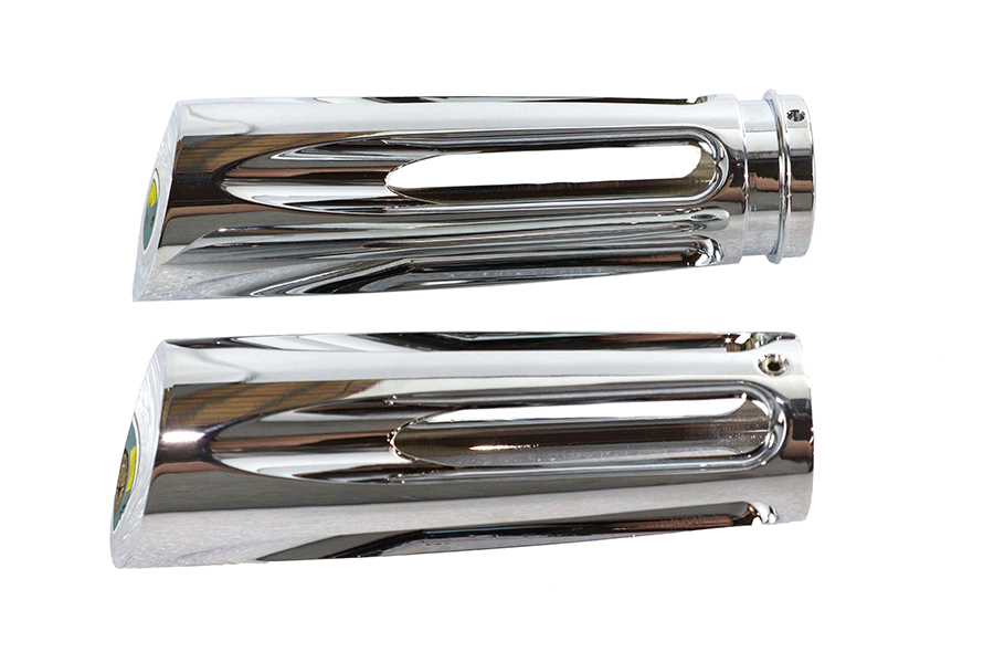 Chrome Billet Slasher Style Grip Set