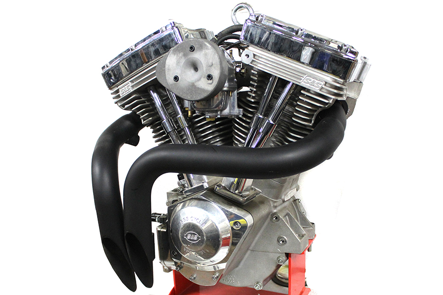 LAF Straight Down Drag Pipe Set Black fits Harley Davidson | eBay