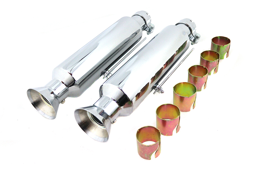 16 inch Shorty Trumpet Muffler Set fits Harley Davidson | eBay