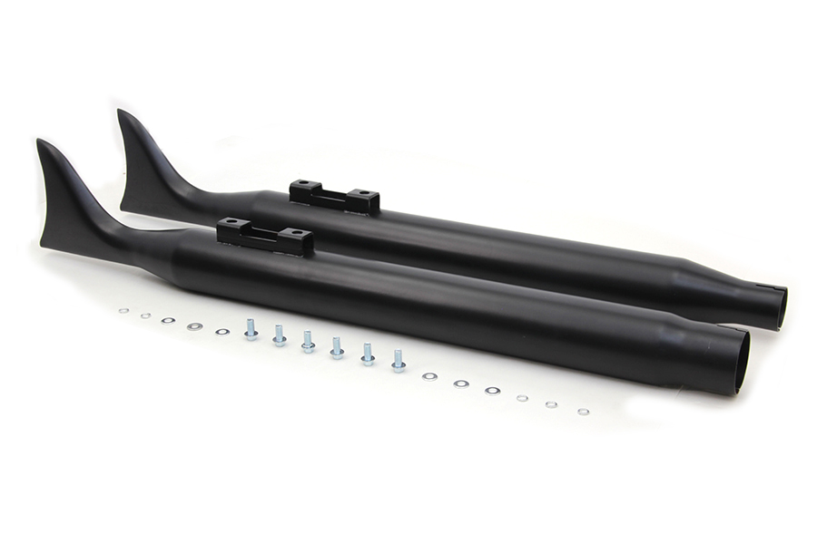 M8 Black Fishtail Muffler Set fits Harley Davidson | eBay