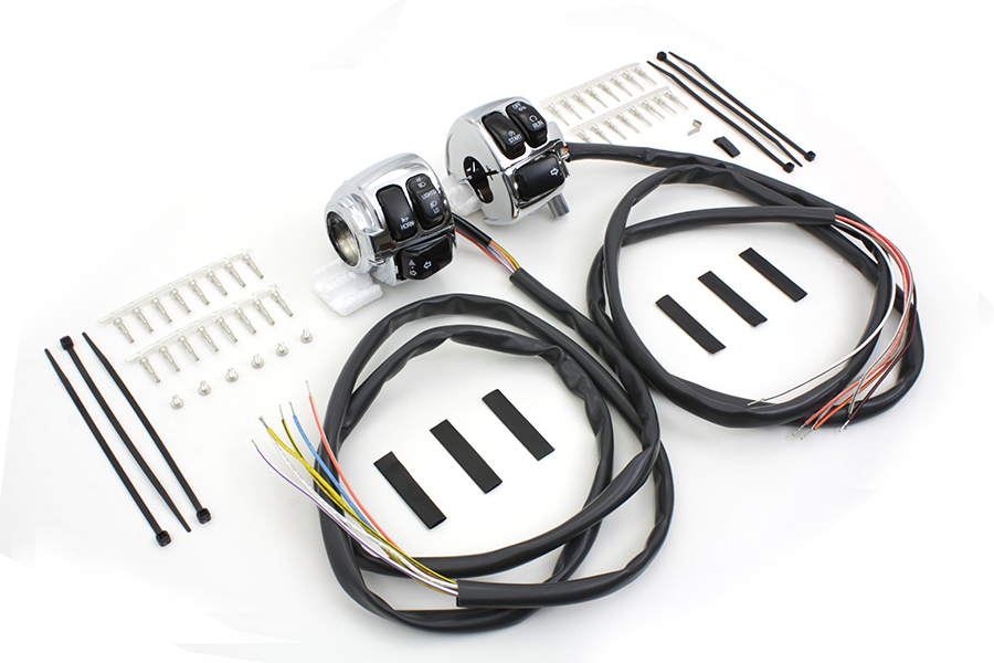 Handlebar Control Switch Housing Kit Chrome,for Harley Davidson ...