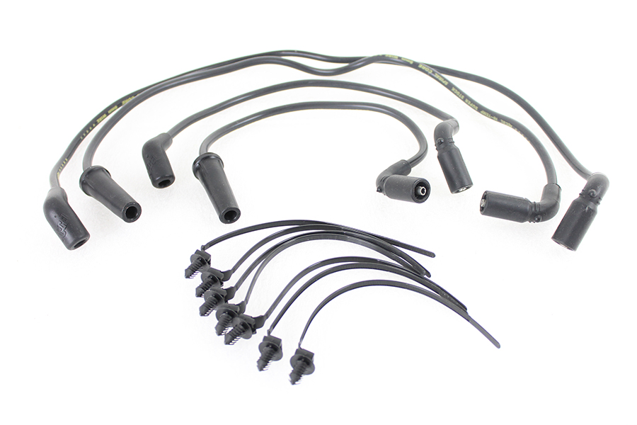 Accel 8mm S/S Spiral Core Ignition Wire Set Black