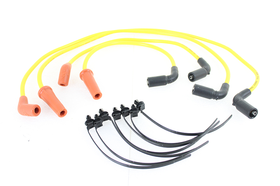 Accel 8mm S/S Spiral Core Ignition Wire Set Yellow