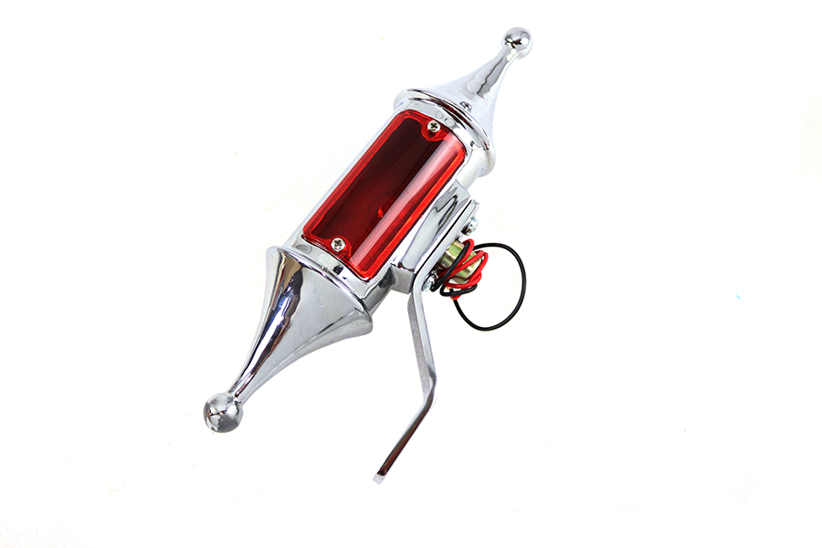 Finch Chopper Tail Lights Lantern Black "RODDER" Finned LED Taillight