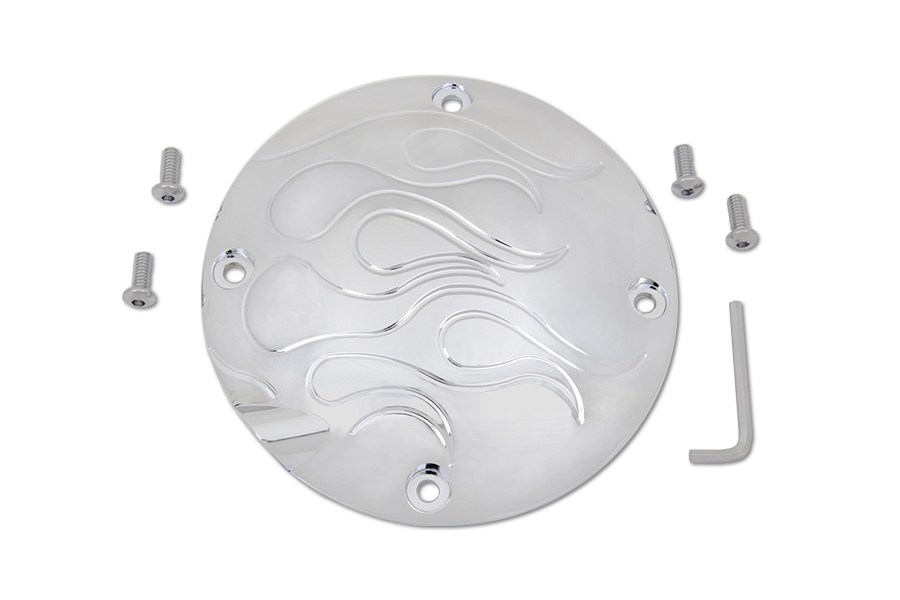 Flame Clutch Inspection Cover Chrome fits Harley Davidson | eBay
