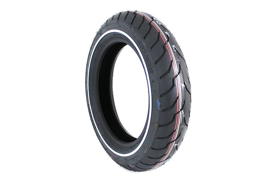Front Dunlop American Elite MT90B16 Narrow White Stripe Tire